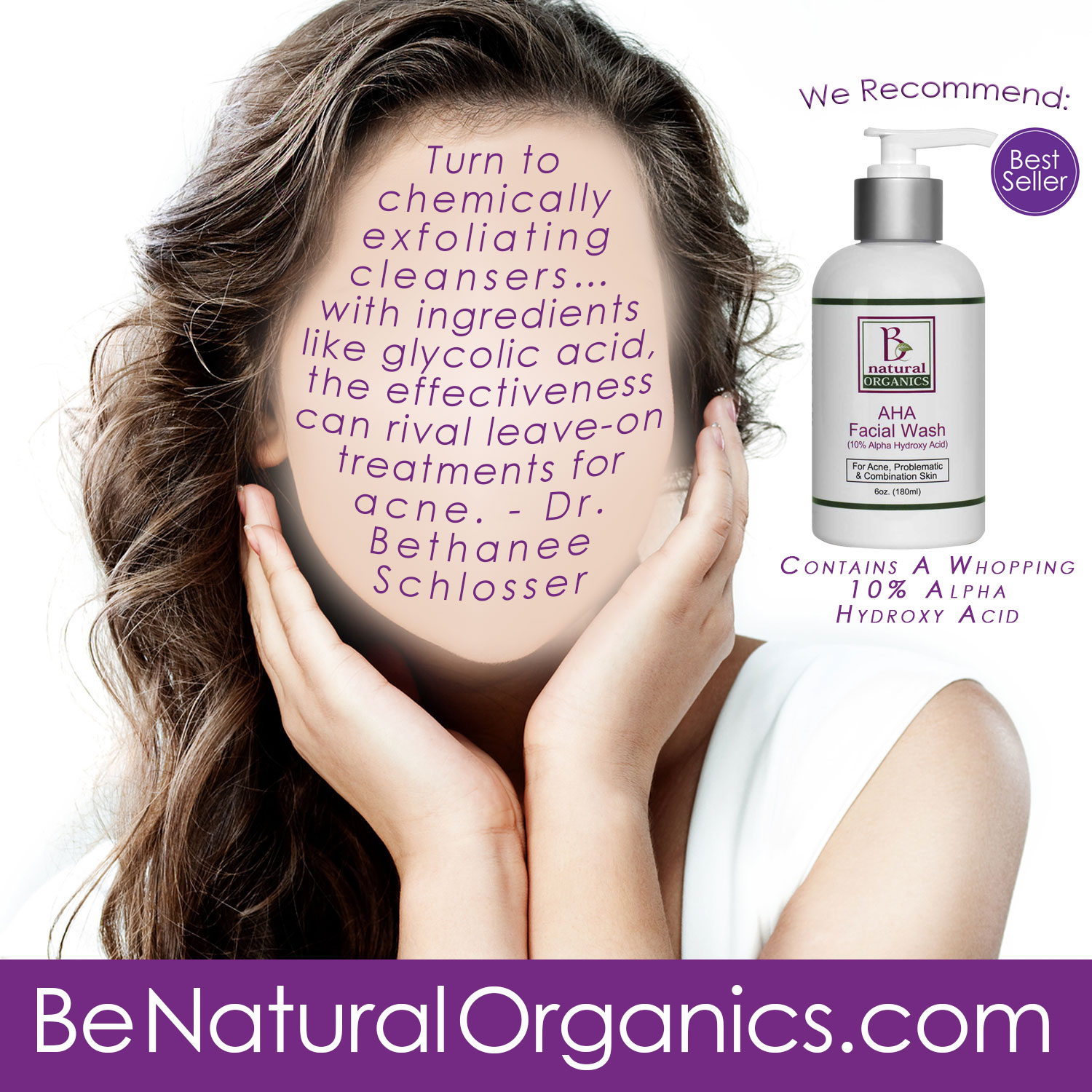 Be Natural Organics: FACE FACTS: AHA Facial Wash Has 10% Alpha Hydroxy Acid