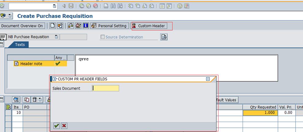 SAP ABAP Central: Add a Custom Screen on Purchase Requisition Header By ...