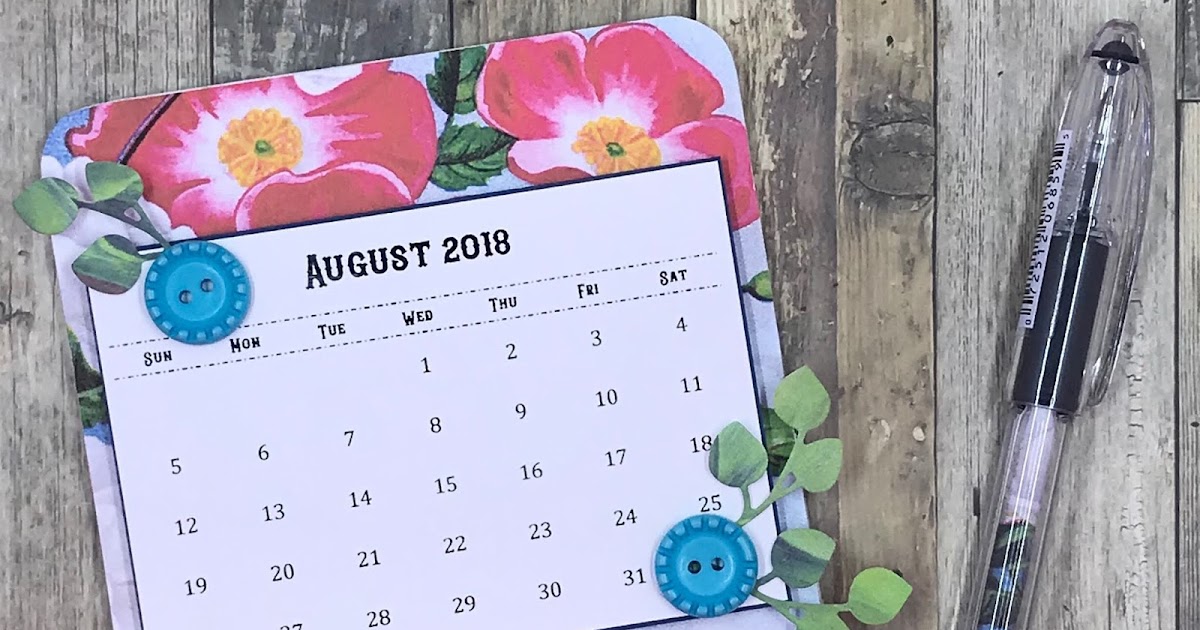 Crafted Charm Designs: August Calendar + Free Printable