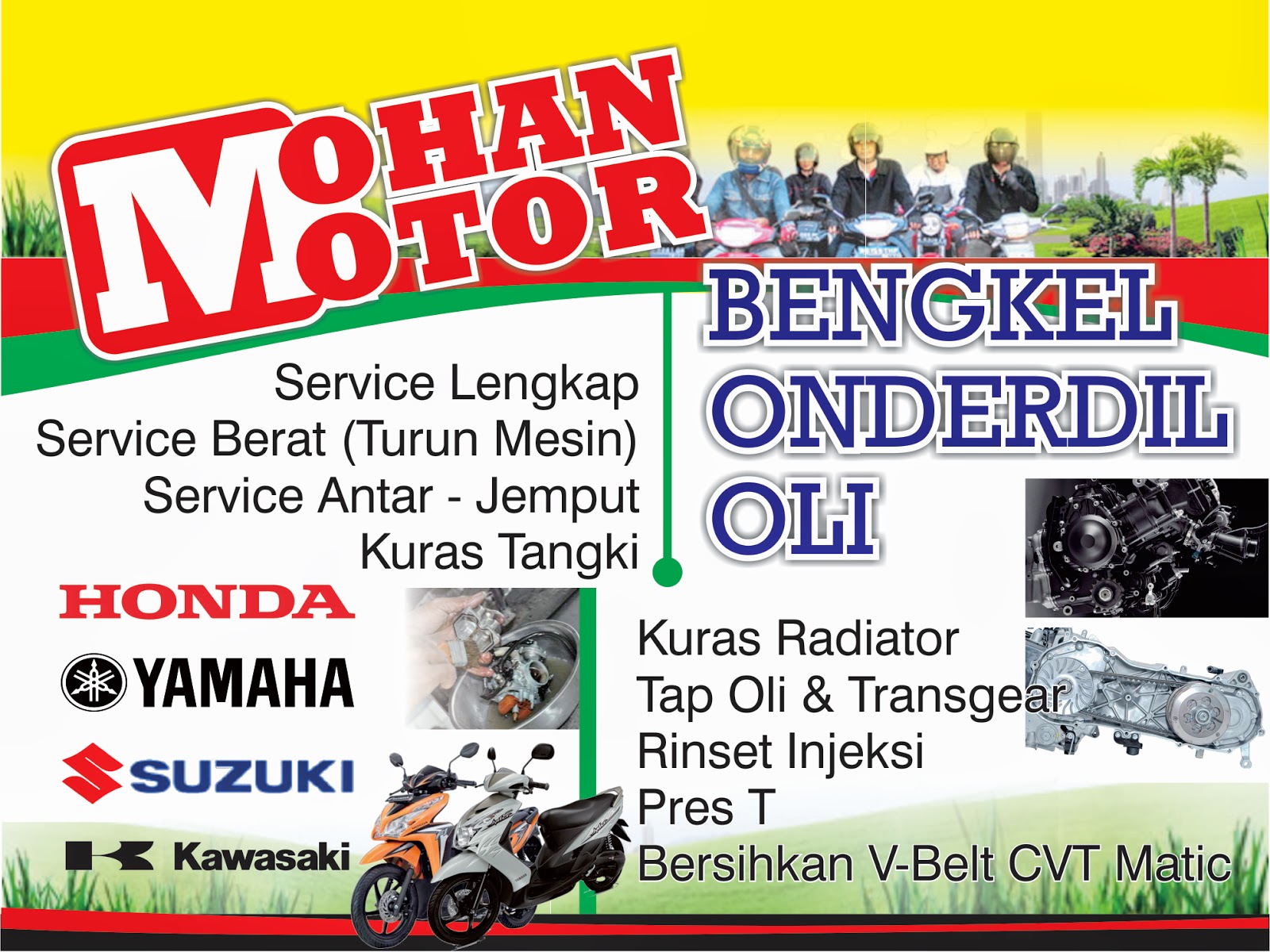 Percetakan dan Desain Grafis ENOEK INSPIRATION: Spanduk MOHAN MOTOR