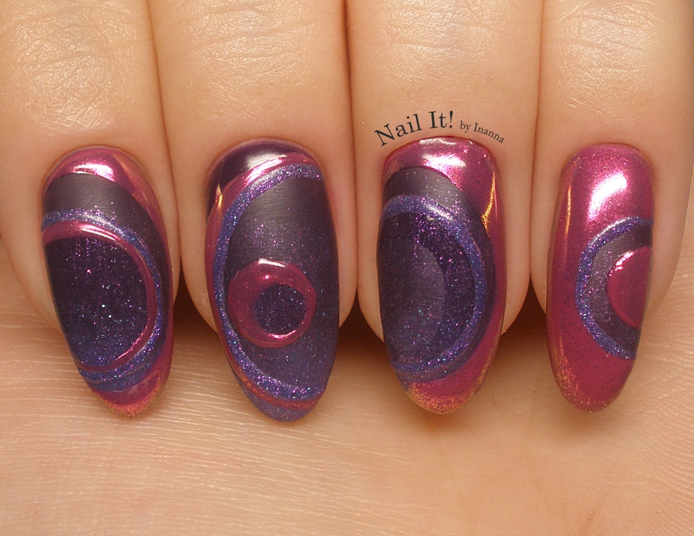 "3D Matt & Shine" - nail art made with Indigo Nails GlassMe "Volcano ...