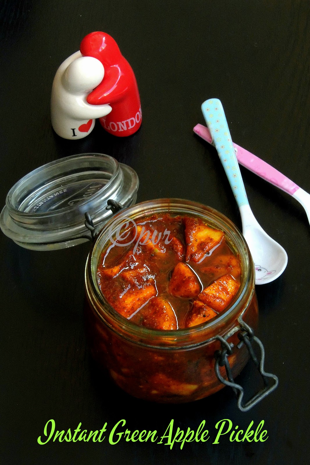 Priya's Versatile Recipes: Instant Green Apple Pickle ~~Maharashtrian ...