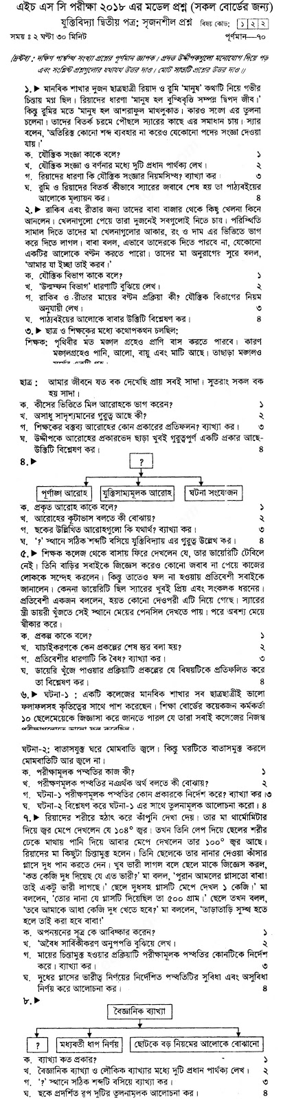 HSC Logic 2nd Paper Model Question - 02