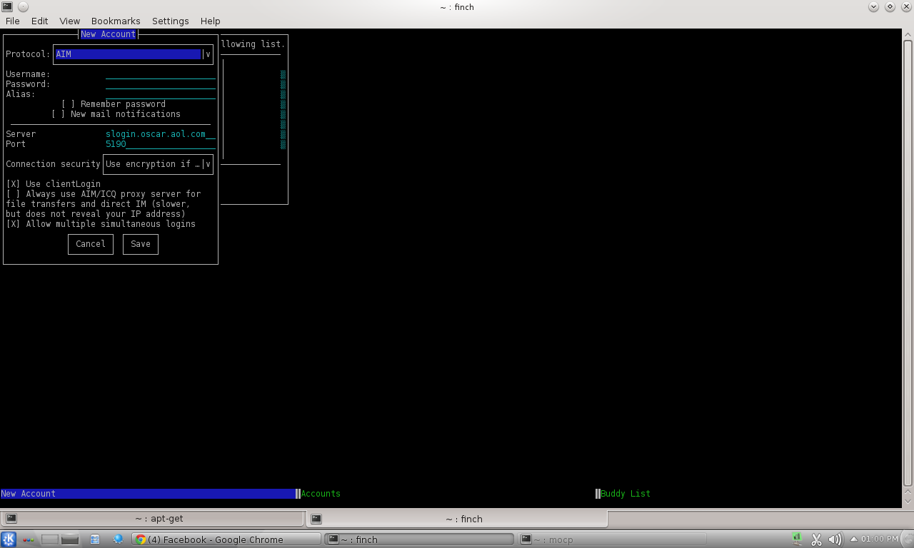 Chatting di Terminal Menggunakan Finch - w