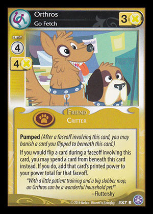 My Little Pony Orthros, Go Fetch The Crystal Games CCG Card | MLP Merch