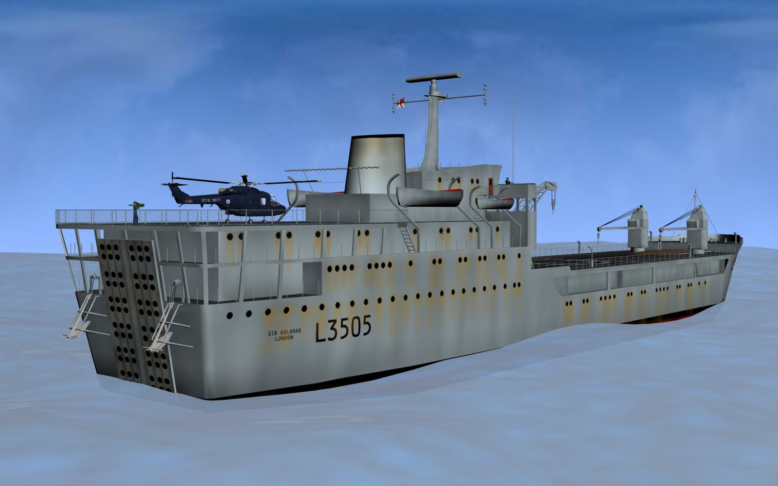 Modelos en 3D / 3D Models: RFA Sir Galahad - L3035