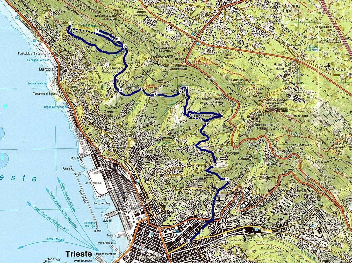 Qurami Trieste Map