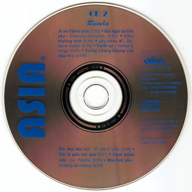 Asia CD 2 - Rumba ~ Cover Nhạc Việt