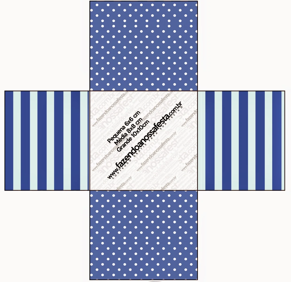 Blue Stripes and White Polka Dots Free Printable Boxes. - Oh My Fiesta ...