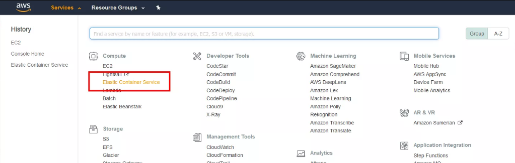 How to Deploy your docker container on Amazon EC2 Elastic Container Service