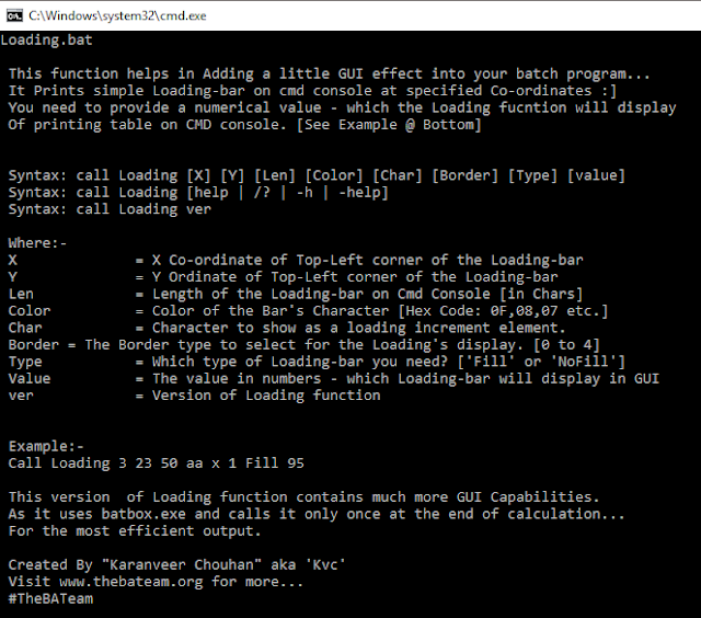 GUI Loading-Bar in CMD - Batch Loading Screen effect | Loading Function ...
