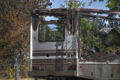 This Life in Ruins: Burnt out RV, Washtucna, wa