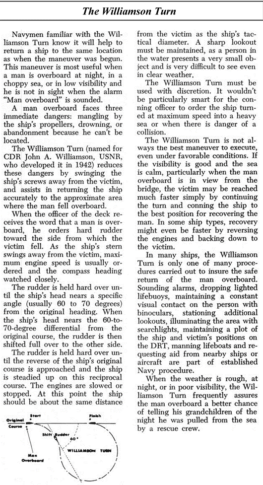 Take a Trip on a Survey Ship: USNS Michelson: Williamson Turn