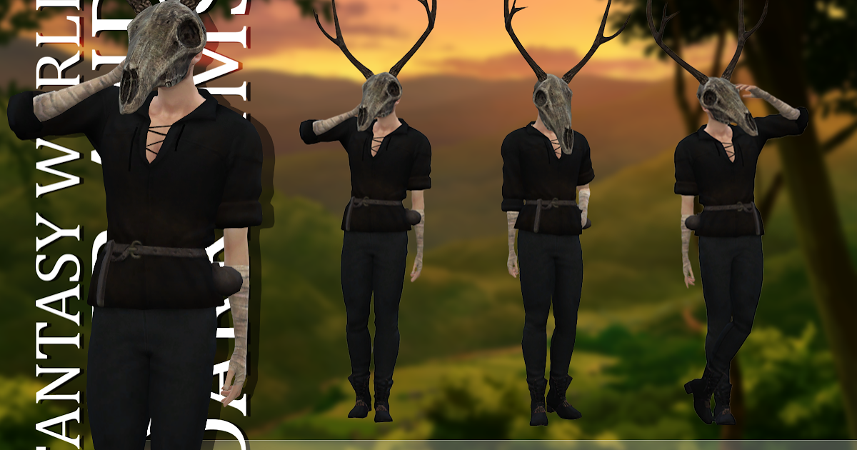 TS4 - Acc - Skull Mask ~ Noir and Dark Sims