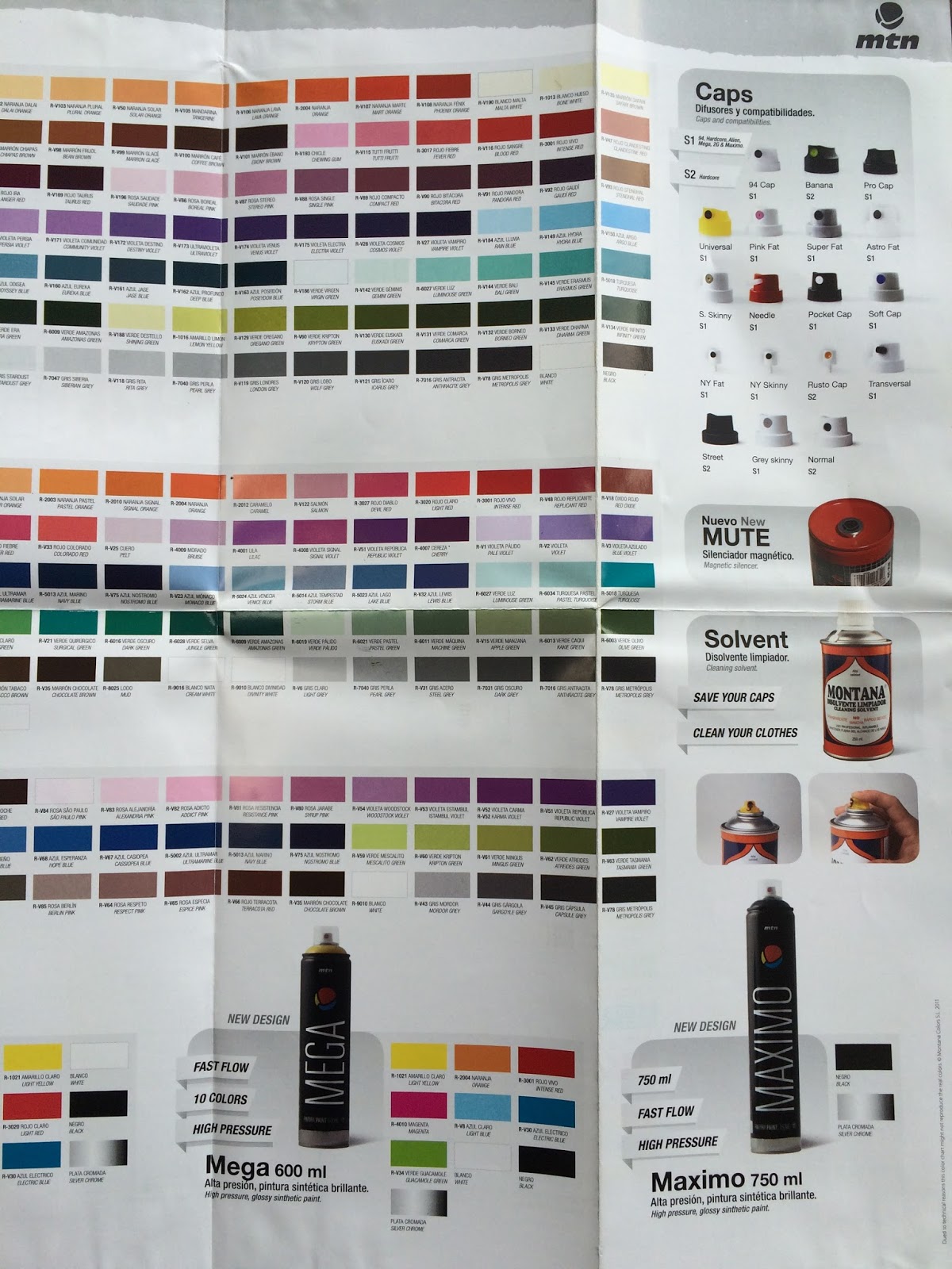 Montana Cans 94 Color Chart