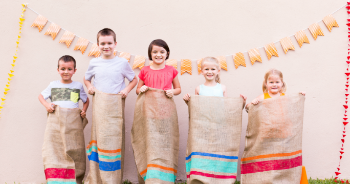 Potato-Sack Race Game for Kids