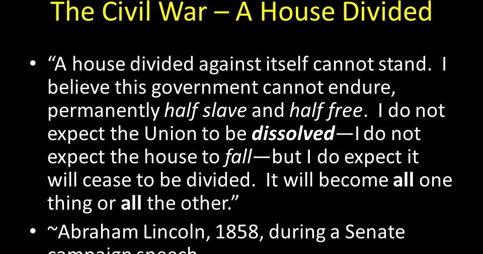 Conserving the Nation: A house divided against itself cannot stand