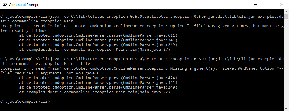 Inspired by Actual Events: Java Command-Line Interfaces (Part 26): CmdOption