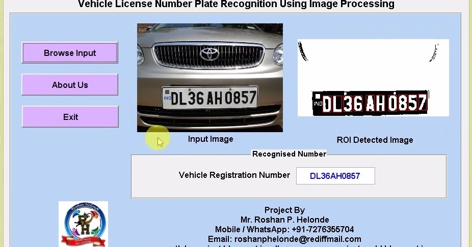 Matlab Code for Vehicle Number Plate Recognition Using Image Processing Project Code ~ Matlab ...