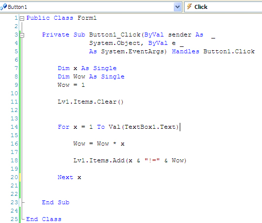 How To Create A Factorial Of Numbers In Vb Codes 20016 Hot Sex Picture