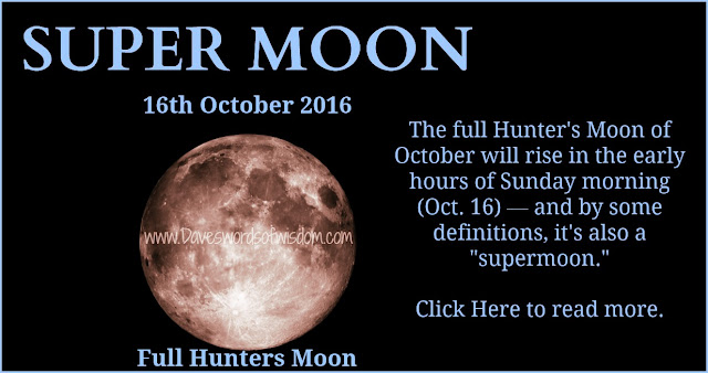 Daveswordsofwisdom.com: Super Moon - October 16, 2016