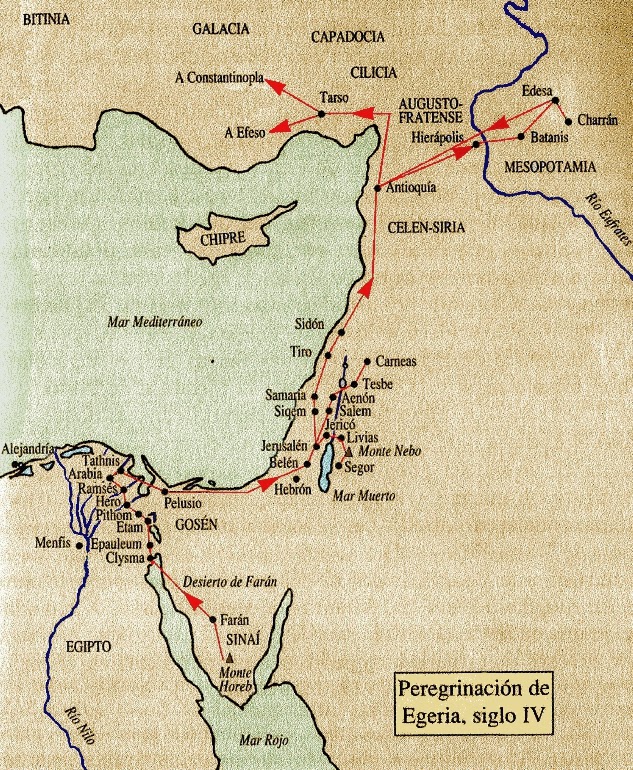 Clásicos de Historia: Egeria, Itinerario