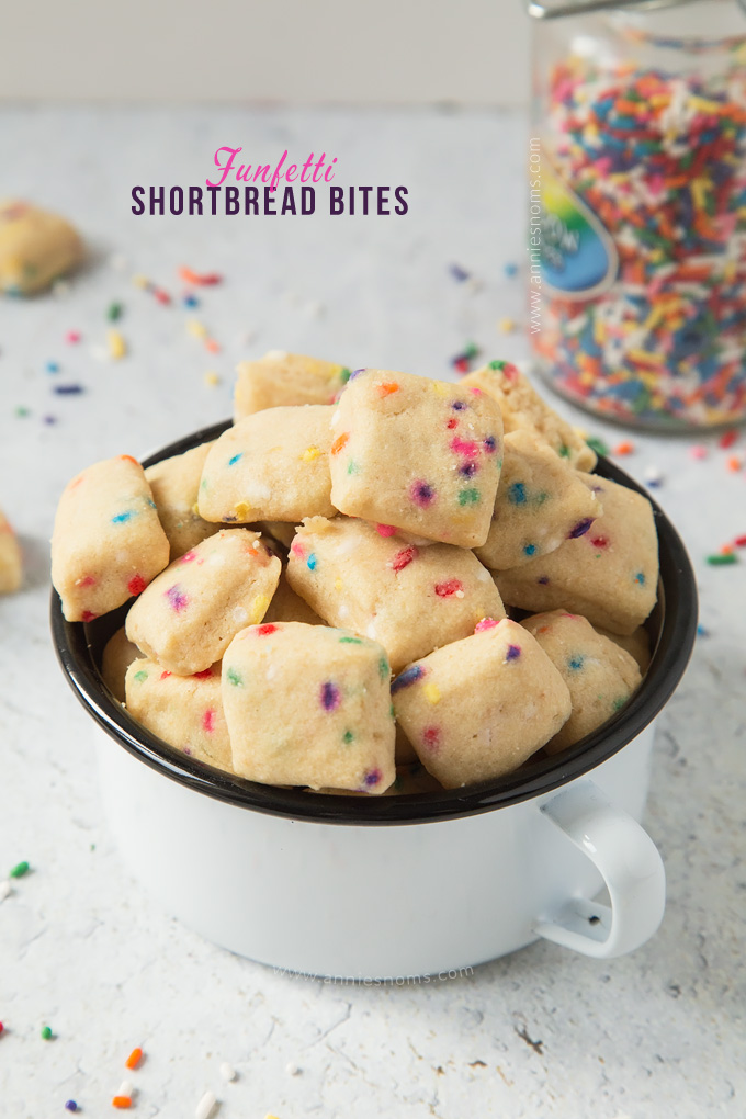 Funfetti Shortbread Bites! - Lou Loves