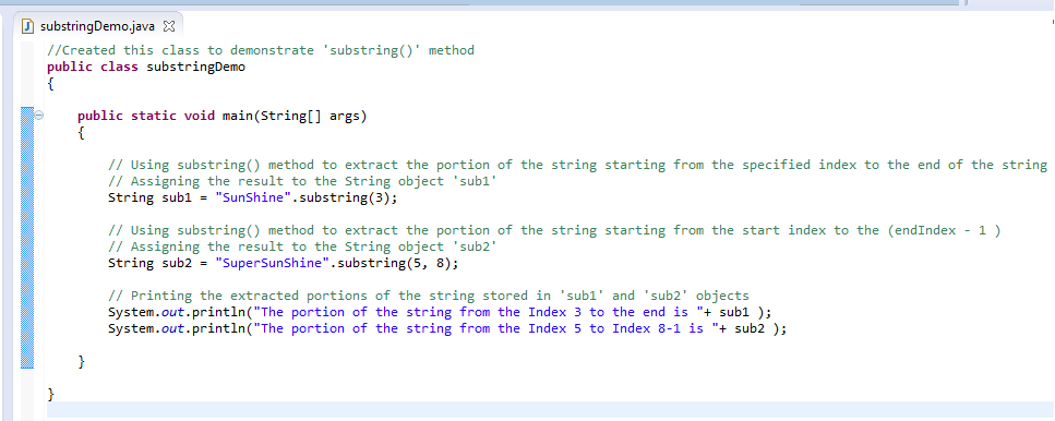 Testing Tools Qa Training Using Substring Method