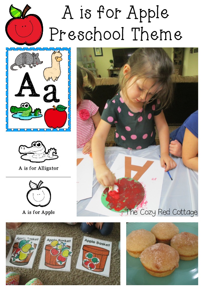 The Cozy Red Cottage: A is for Apple Preschool Theme