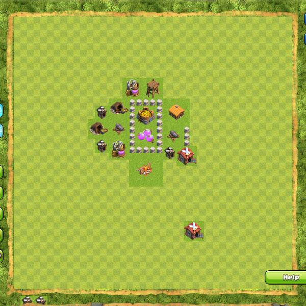 Susunan Formasi Base Town Hall 2 Terbaik di Clash of Clans | M A D A R A