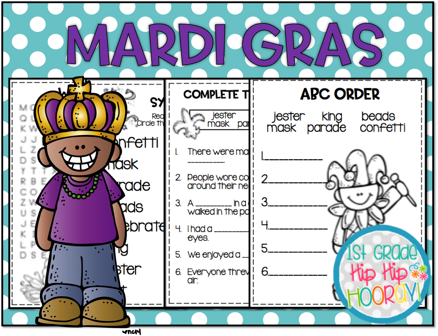 1st Grade Hip Hip Hooray!: Mardi Gras