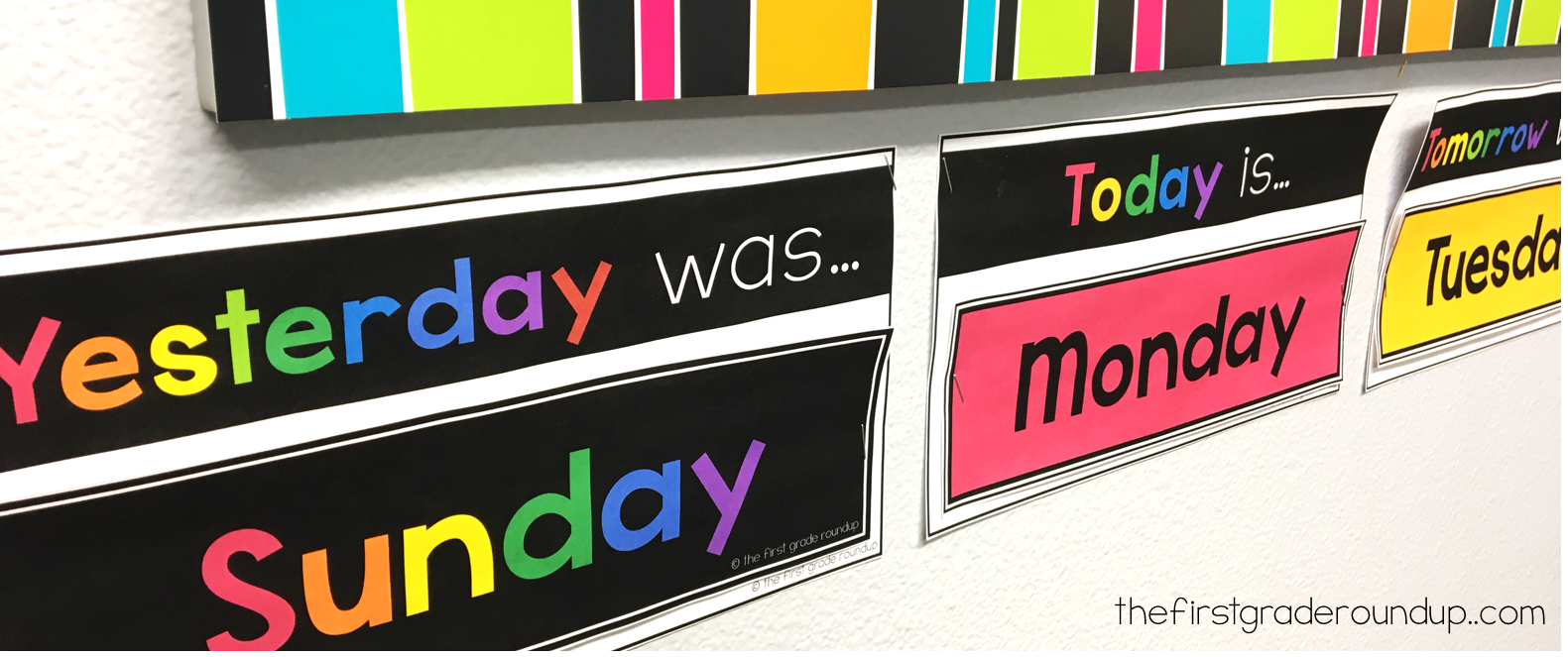 bright Rainbow Classroom Theme & Decor Set for Elementary - The First ...