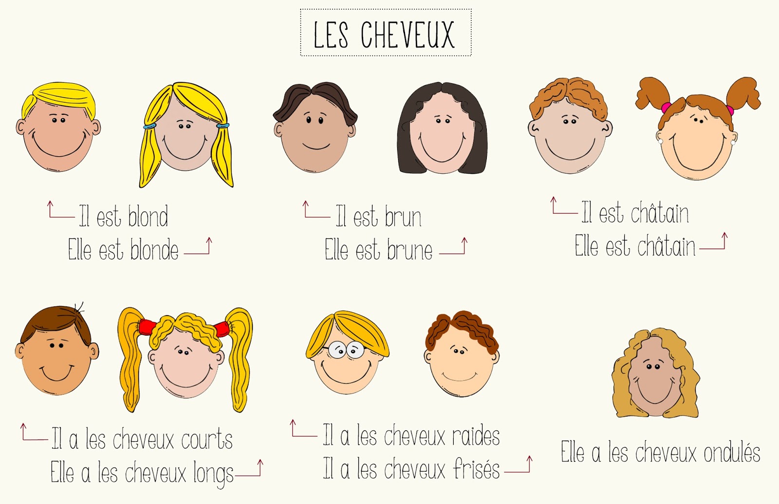 Notre blog de français: La description physique des personnes - vocabulaire