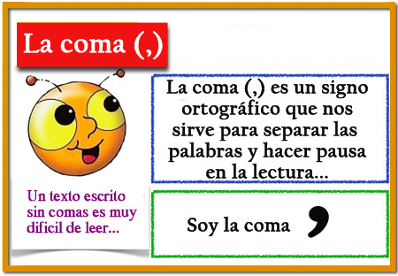 Nuestra clase de 5º de Primaria: LA COMA