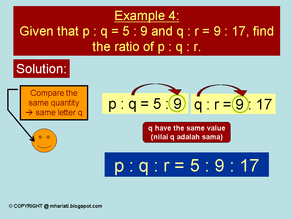TIP BELAJAR MATEMATIK (TIPS FOR LEARNING MATHEMATICS): RATIO OF THREE ...