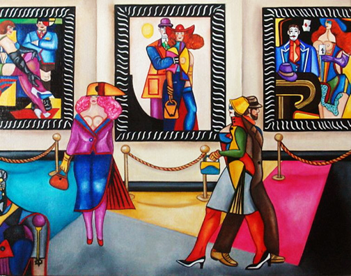 Museum Painting Inspired by Richard Linder by k Madison Moore