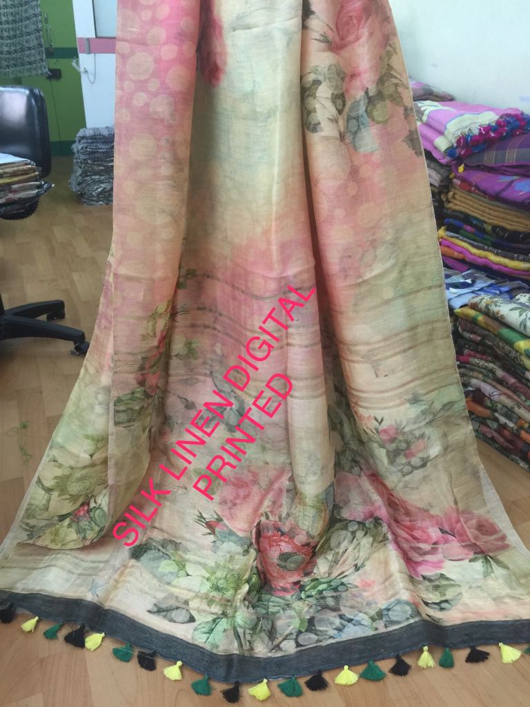 Pure Silk Digital Print Sarees