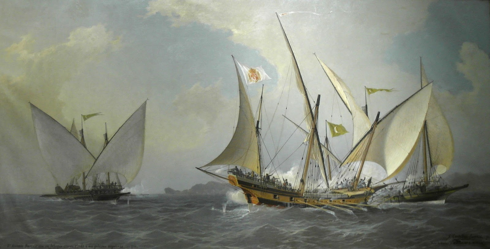 Dawlish Chronicles : HMS Pulteney and the Spanish Xebecs 1743