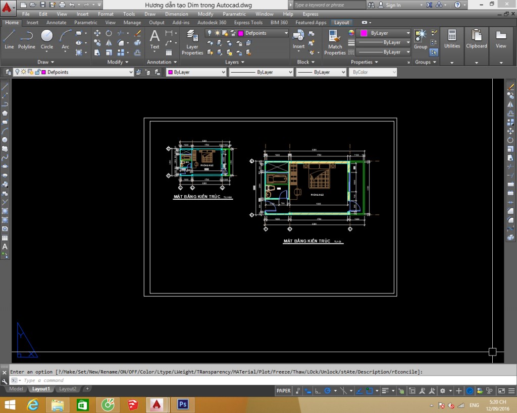 Hướng dẫn dàn trang Layout trong Autocad
