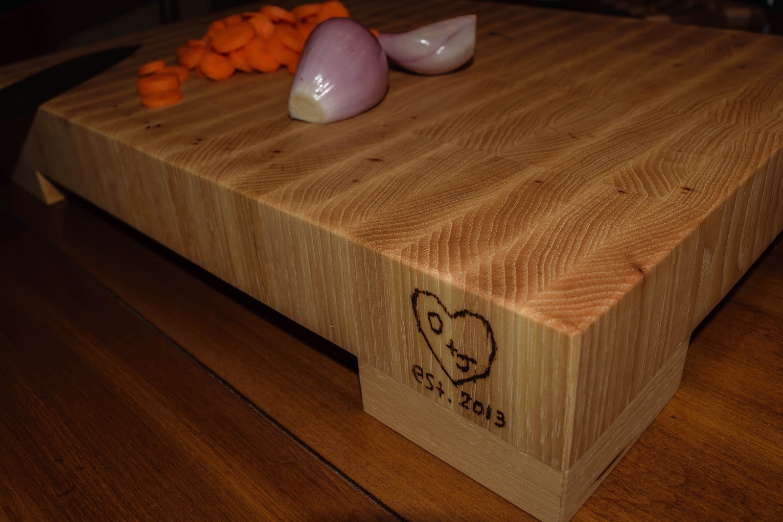 Warrior Woodwork: Hickory End Grain Chopping Block Finished Post