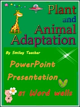 Science Worksheet & PPT: Adaptation of plants and animals bundle of PPT ...