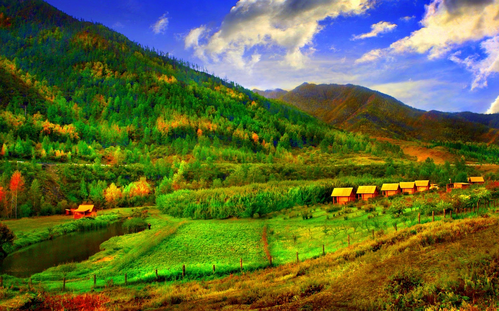 Wallpaper Village Flower Valley