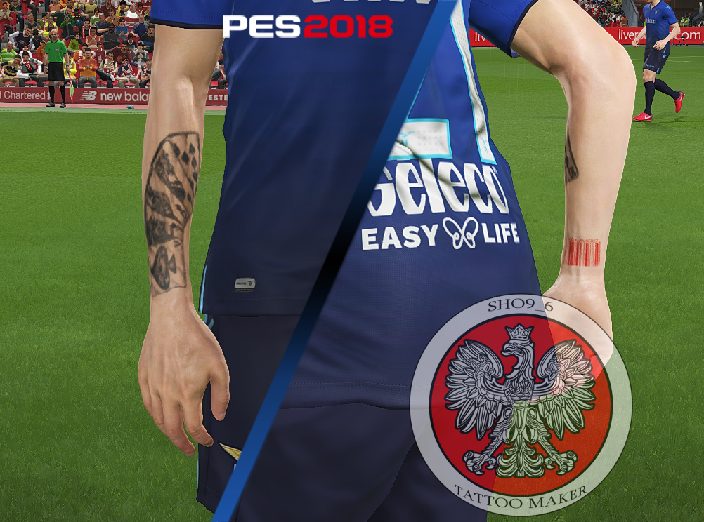 PES 2018 Mega Tattopack ( 95 High Quality Tattoos ) Sho9_6 & Kenshin ...