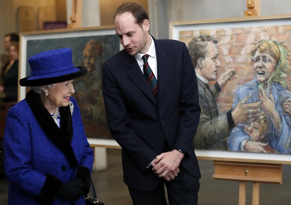Queen Elizabeth attends a service at the Guards Chapel in London