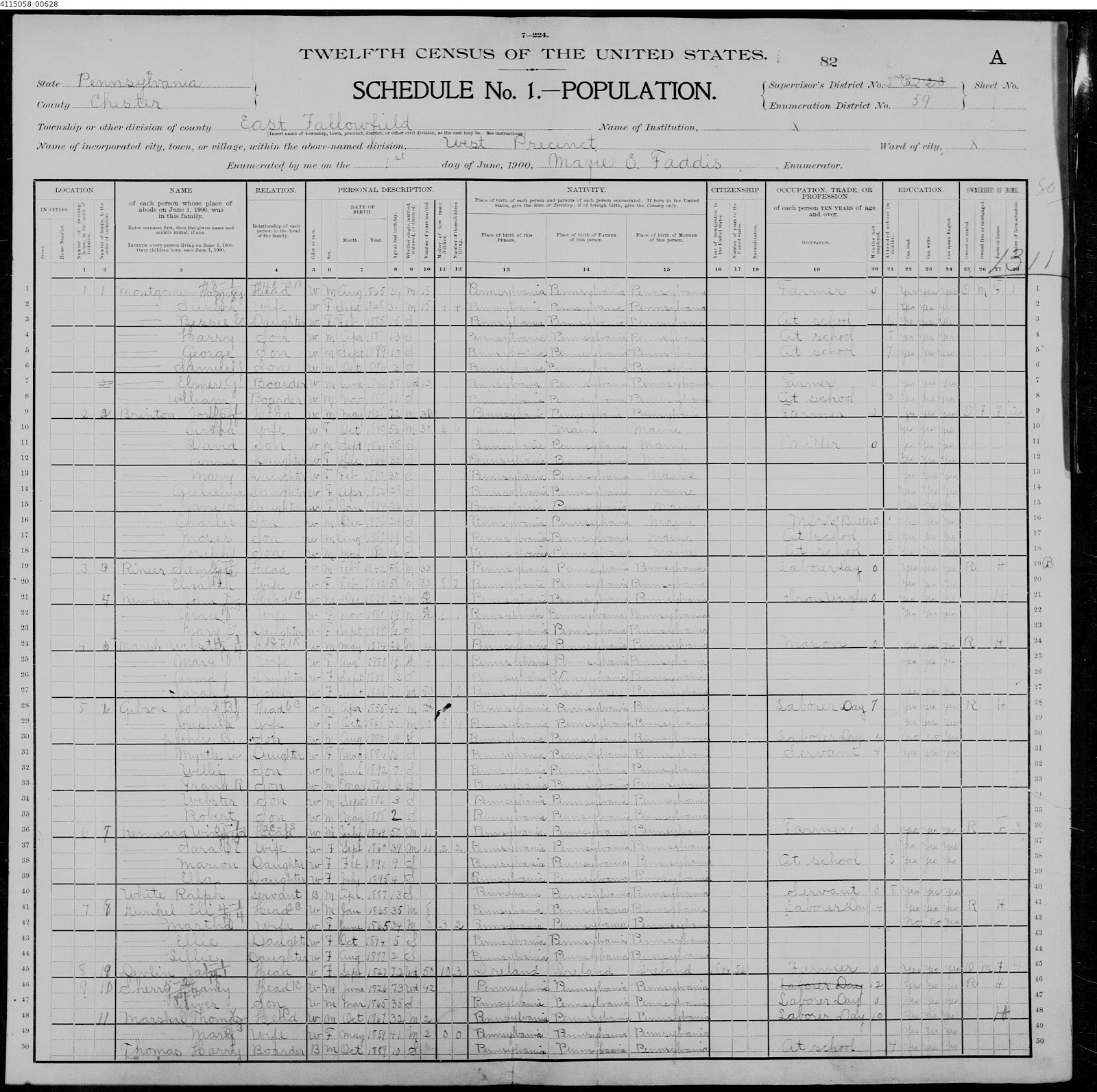 Ancestor of the Day: Joseph Edward Brinton - b. 1882