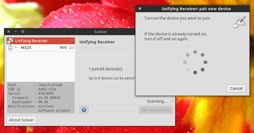 Pair Logitech Unifying Receiver Devices In Linux With Solaar ~ Web Upd8 ...