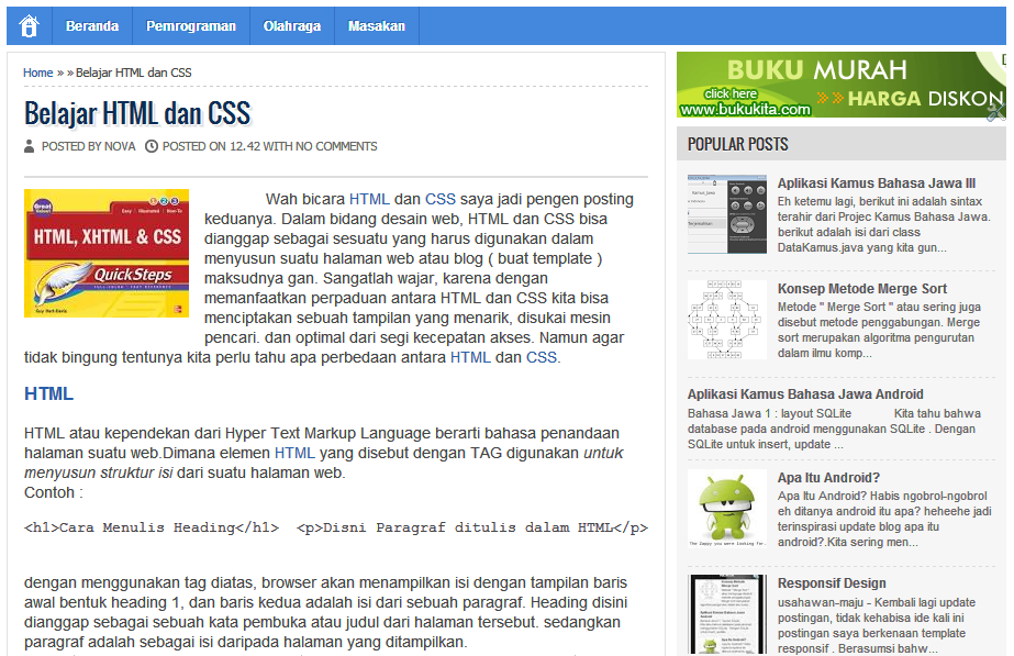 Membuat Tampilan Blog Menarik Menarik Tampilan - Udin Blog