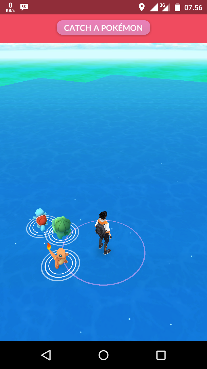 Once you've tracked down a Pokemon, you'll see it within on the map ...