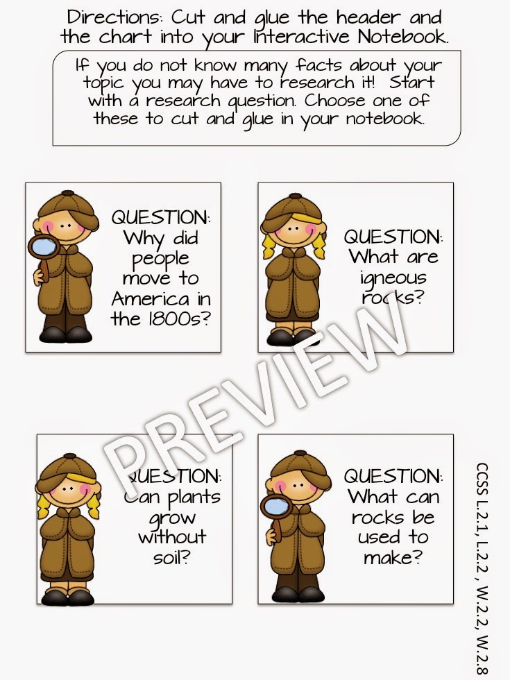 Classroom Freebies Too: Interactive Notebook Freebie: Writing