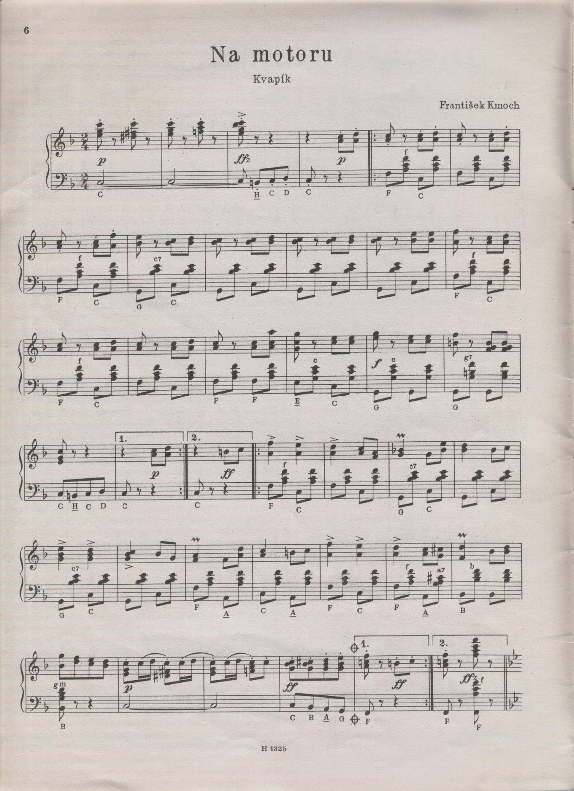 Noty starších tanečních písní